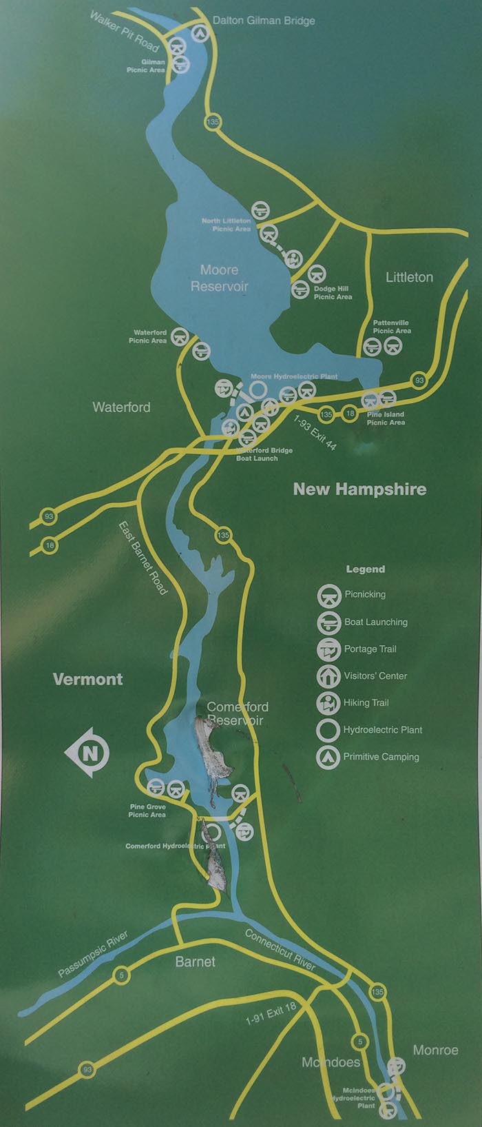 Pattenville Picnic Area at Moore Reservoir Littleton NH NH - Picnic Spots